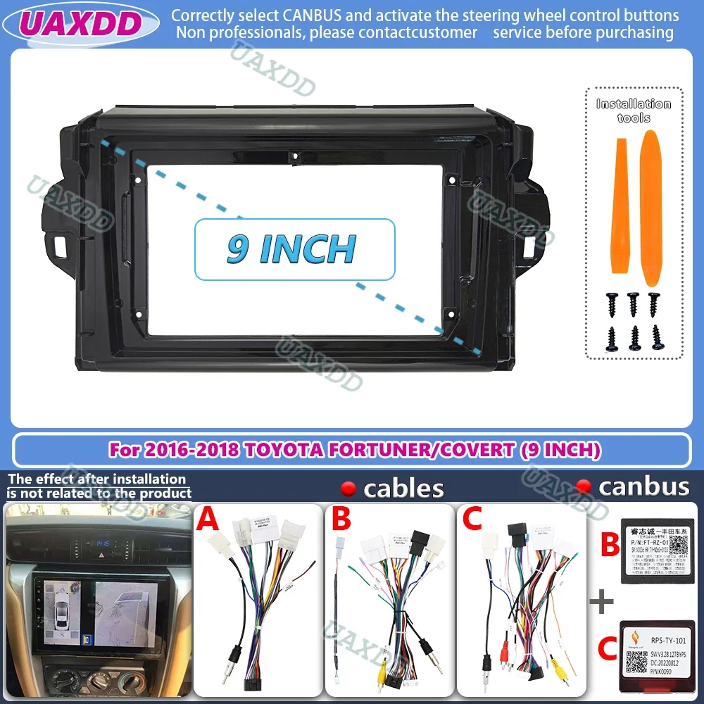 Para-2016-2018-Toyota-FORTUNER-COVERT-9-POLEGADAS-r-dio-est-reo-do ...