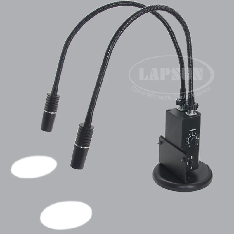 6W 6500K Dual LED Gooseneck Lights Illuminator Lamp For Industry Stereo ...
