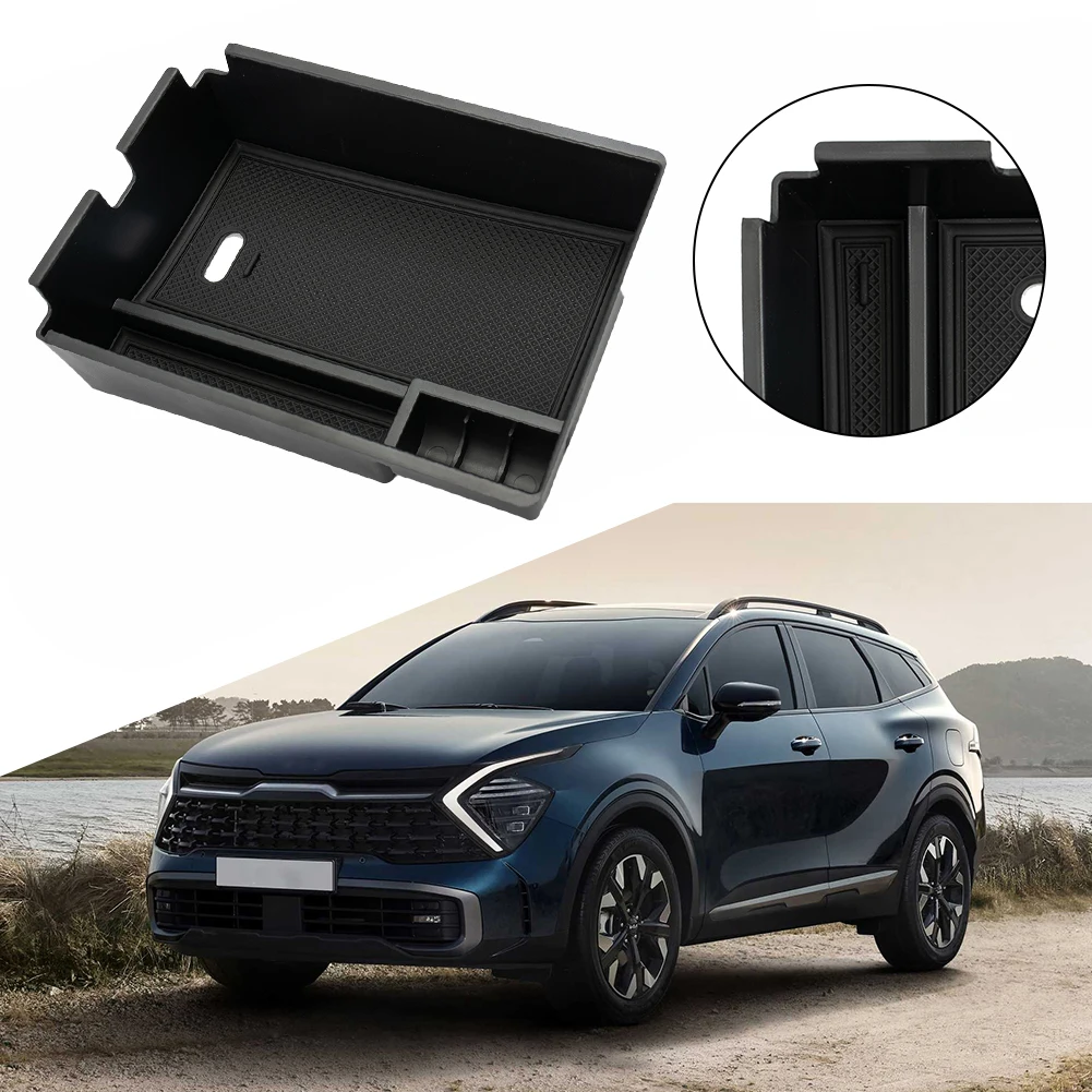 Black-ABS-Armrest-Storage-Boxes-Tool-For-Kia-Sportage-2022-Centre ...