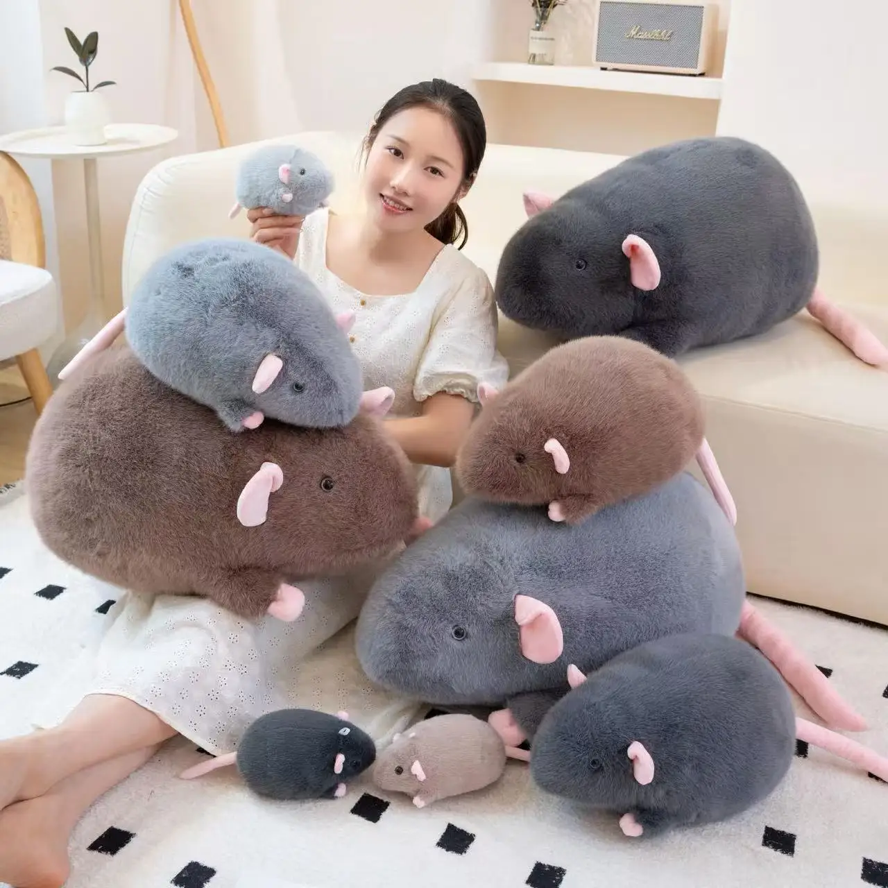 18/35cm Latest Fat Big Mouse Doll Plush Toy Handmade Doll Cartoon Anime ...