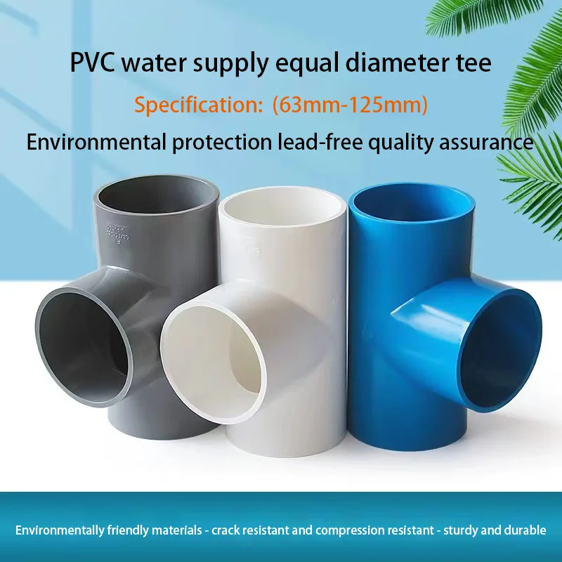 2pcs 1/2 3/4 1Inch PVC Female Thread Tee Connector Water, 59% OFF