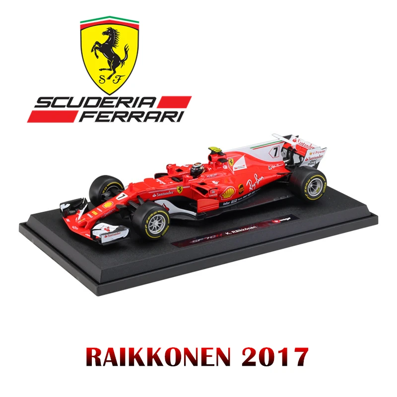 Bburago 1:18 Ferrari #7 Raikkonen 2017 F1 coche de carreras SF70 SF71 ...