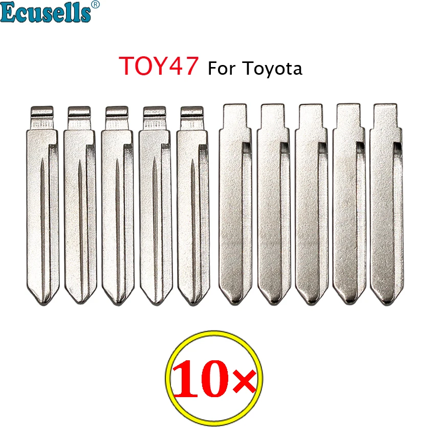 10pcs/lot Toy47 Toy 47 Uncut Flip Blank Key Blade For Toyota Corolla ...