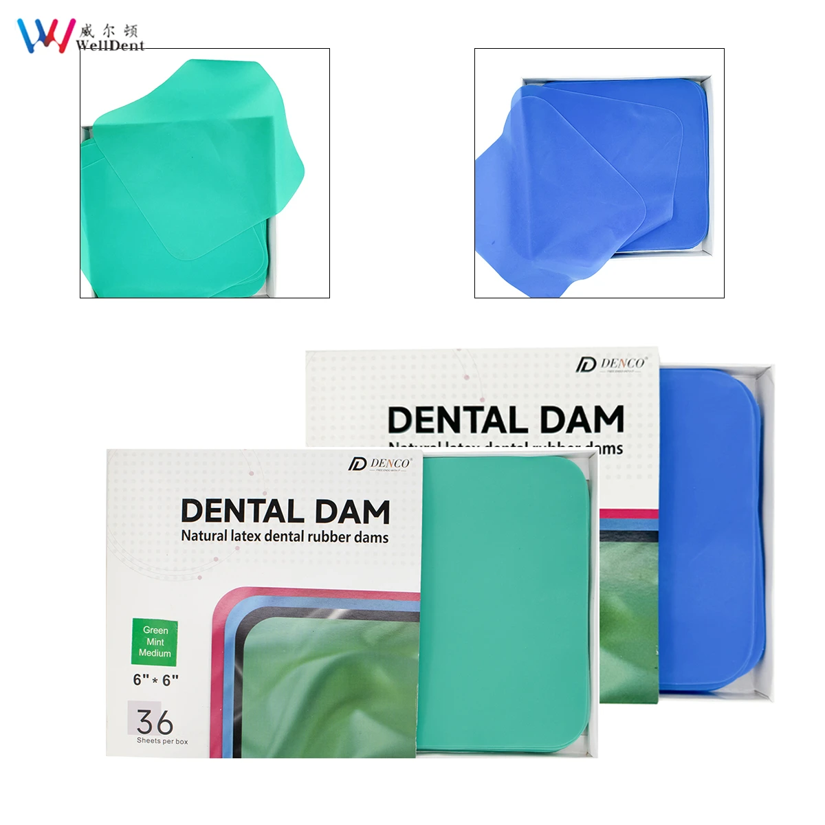 DENCO-1-Box-of-Top-Quality-Natural-Latex-Dental-Rubber-Dam-Non-Sterile ...