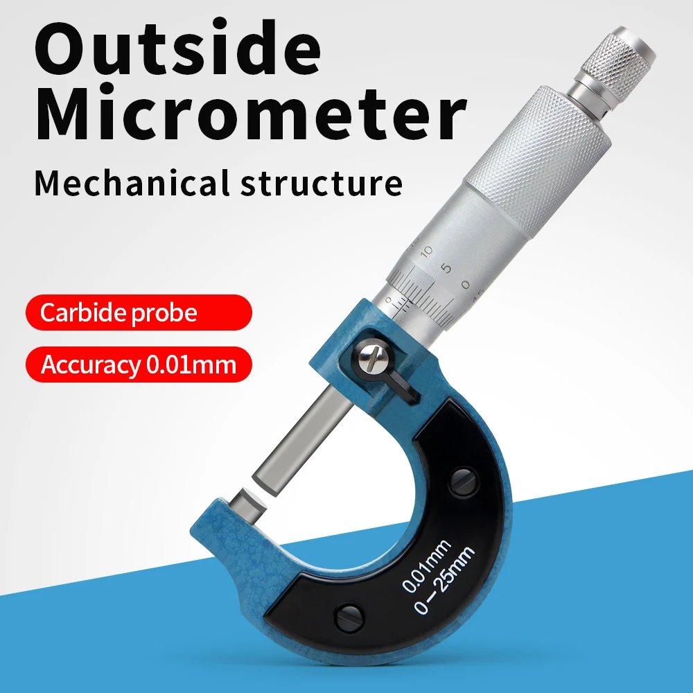 Outside-Micrometers-0-25mm-0-01mm-Measuring-Gauging-Tool-Scale ...