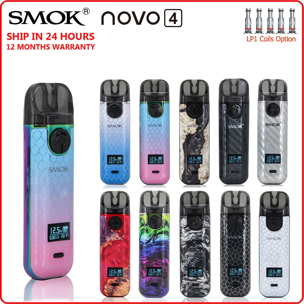 Original-SMOK-Novo-4-Kit-Vaping-Starter-Electronic-Cigarette-Vape-Pen ...
