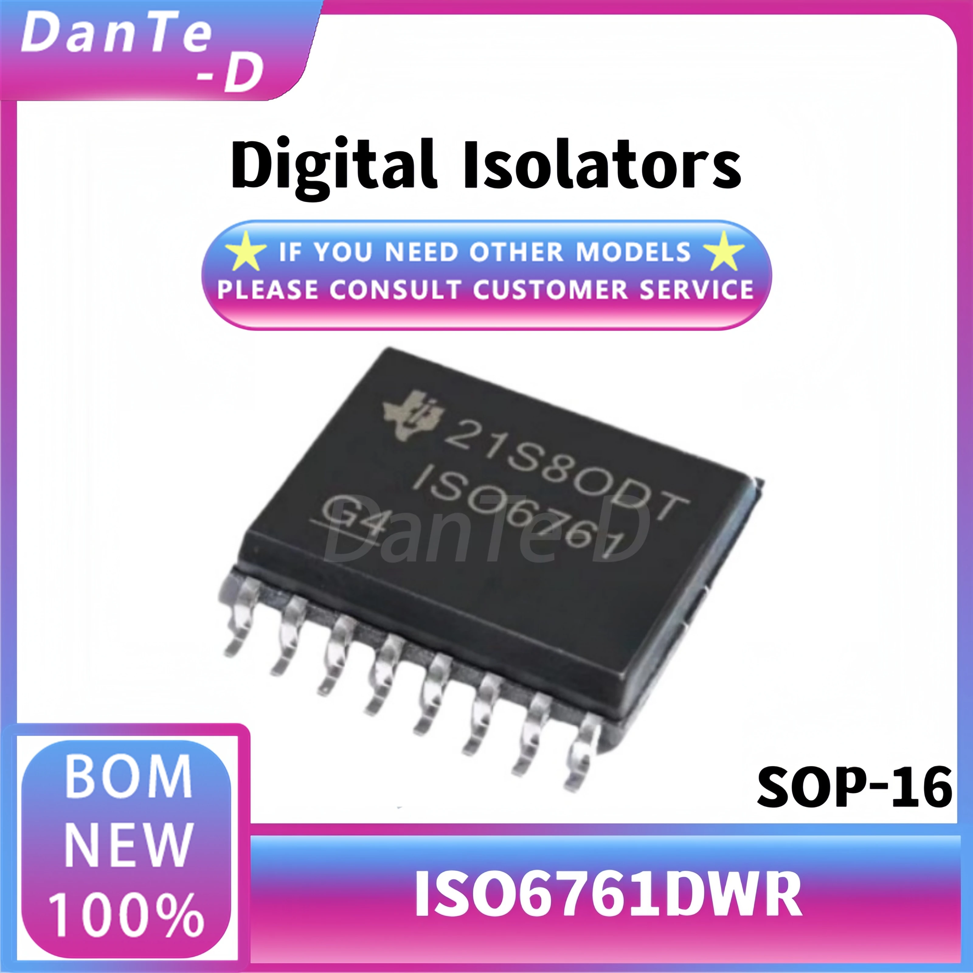 ISO6761DWR-ISO6761-SOP-16-digital-isolator-IC-brand-new-original ...