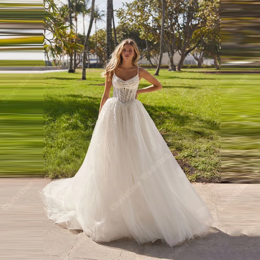 Sweetheart Collar A-Line Wedding Dresses Charming Lace Applique Bridal ...
