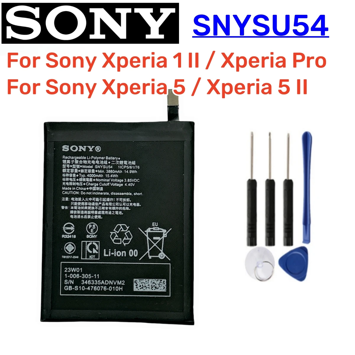 Original-4000mAh-SNYSU54-Battery-For-Sony-Xperia-1-II-Xperia-pro ...