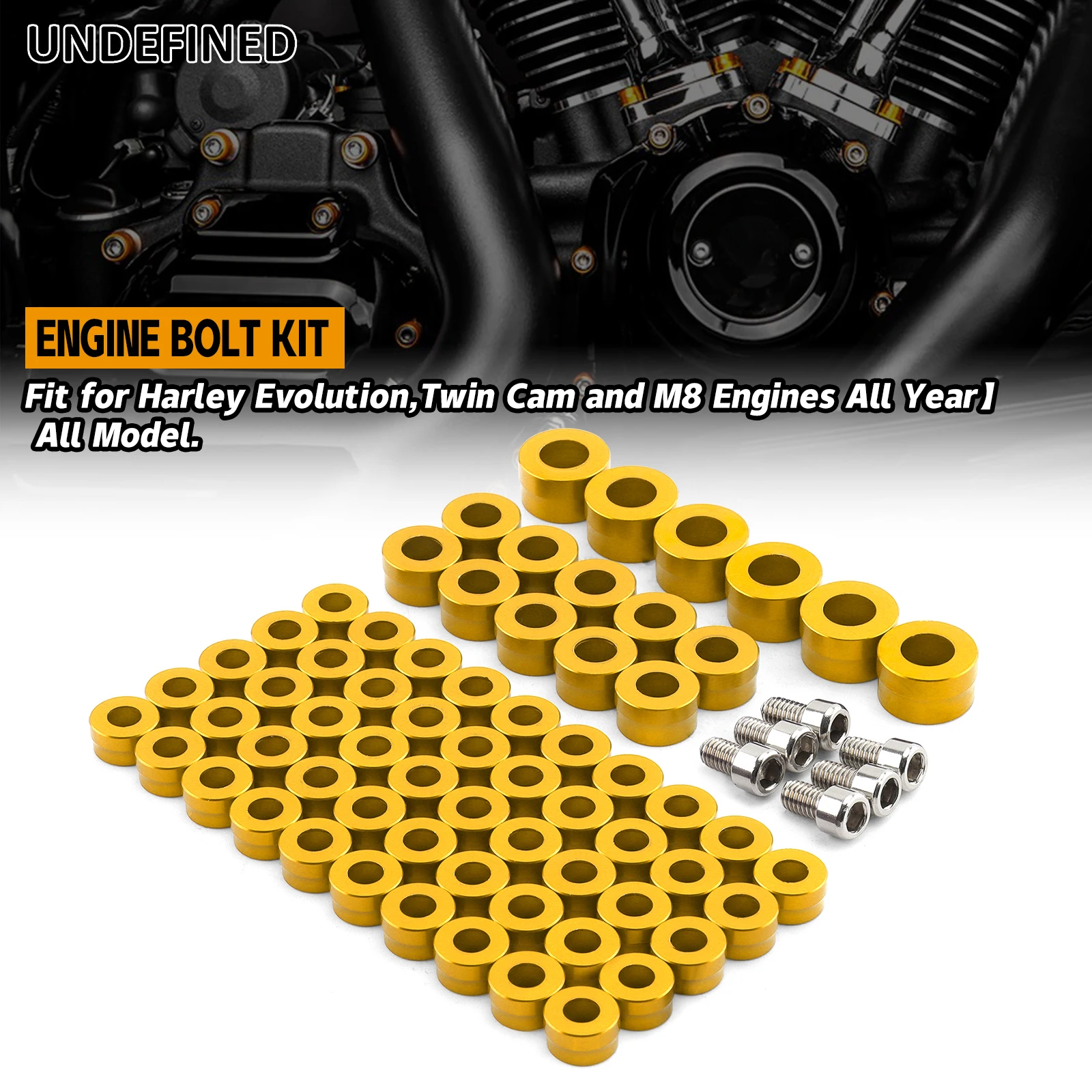 Motorcycle-Bolt-Covers-Engine-Head-Caps-Kit-for-Harley-M8-Twin-Cam-EVO ...