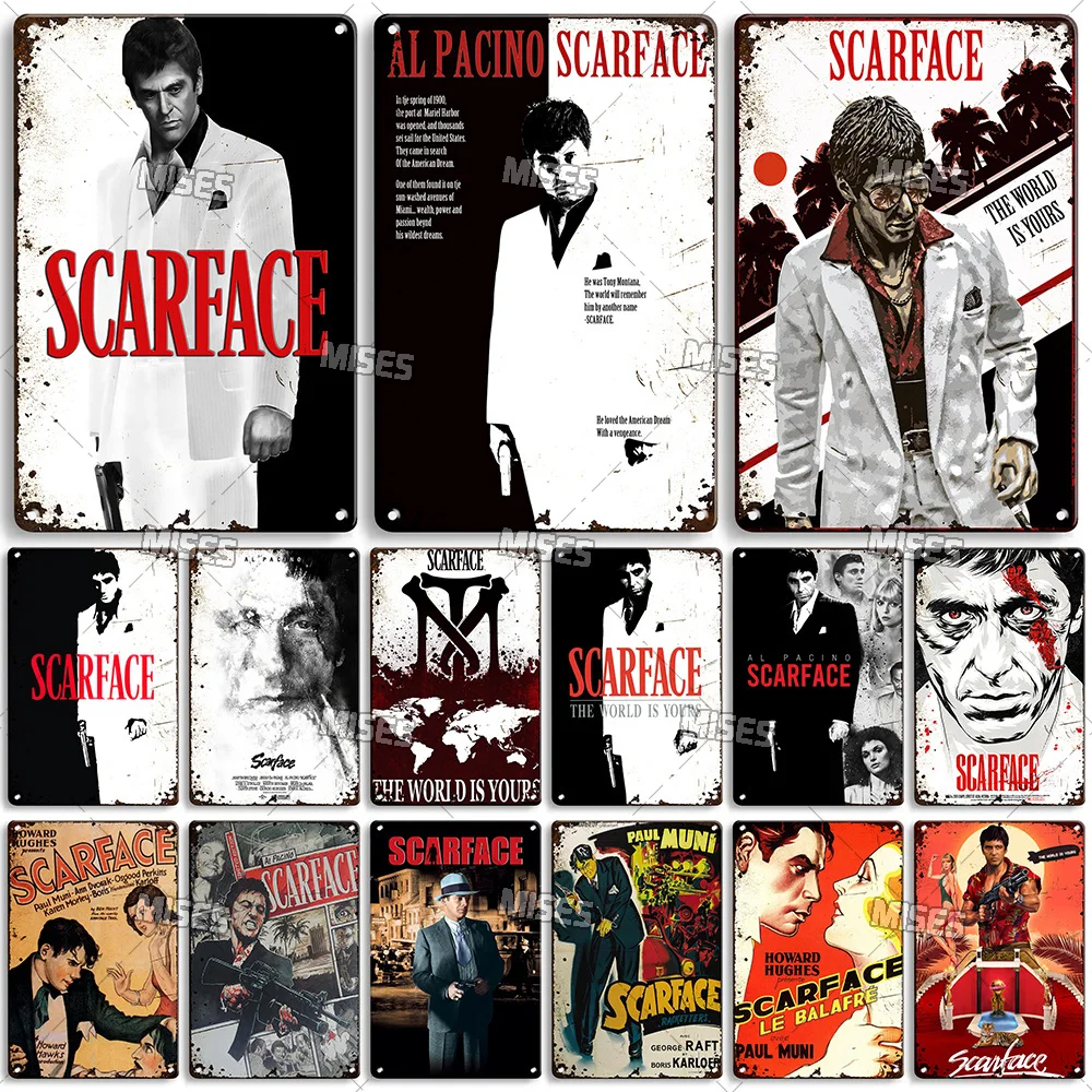 MISES-Movie-Metal-Plaque-Scarface-Vintage-Metal-Sign-Decorative-Plate ...