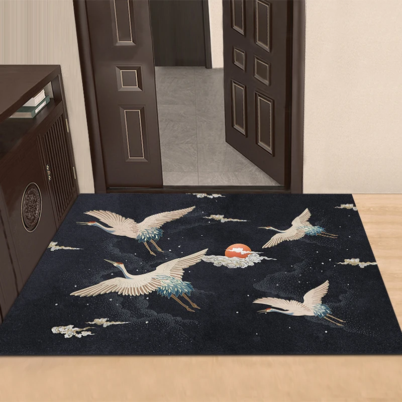 Chinese-Classical-Crane-Moon-Pattern-Entrance-Door-Mat-Home-Decor ...