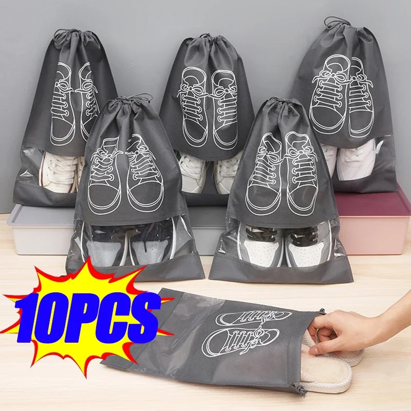 5-10pcs-set-Shoe-Storage-Bag-With-Thickened-Non-woven-Fabric-Strap ...