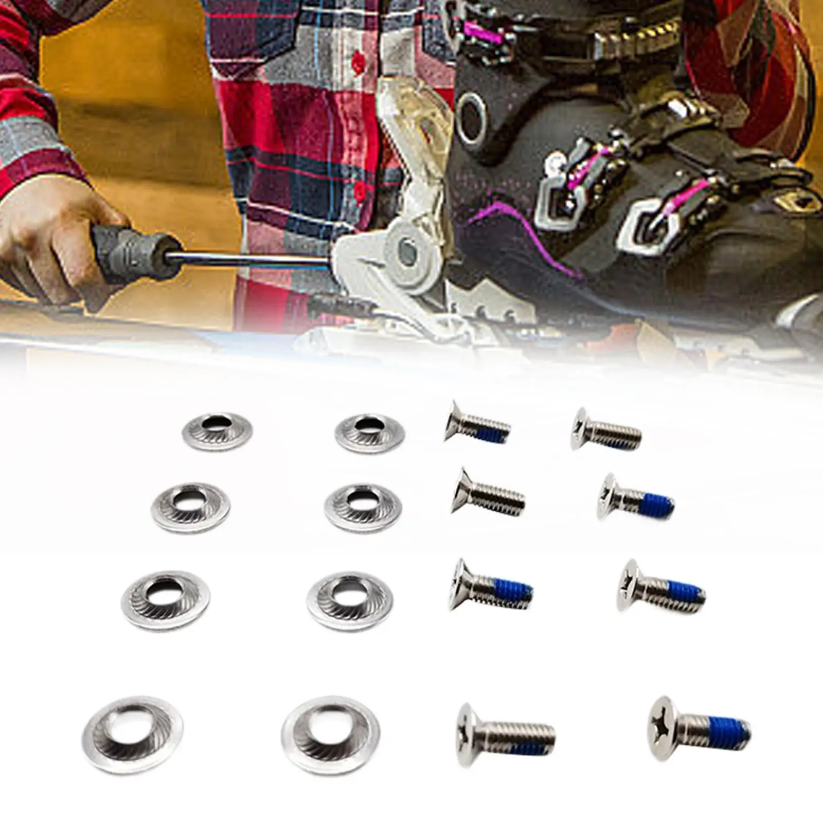 8Pcs-Snowboard-Binding-Screw-Set-Countersunk-Head-Screw-Bolt-Stainless ...