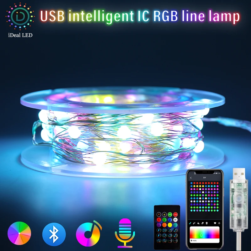 WS2812B Pixels RGB LED Fairy String Addressable Individually USB DC5V ...