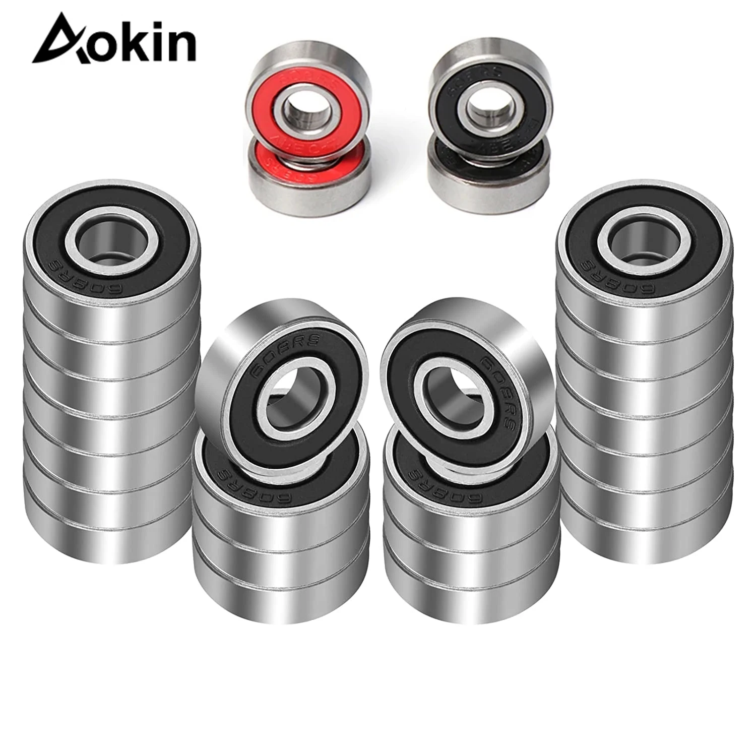 20Pcs 608-RS 608RS Ball Bearing Double Rubber Sealed Shielded 8mm x ...
