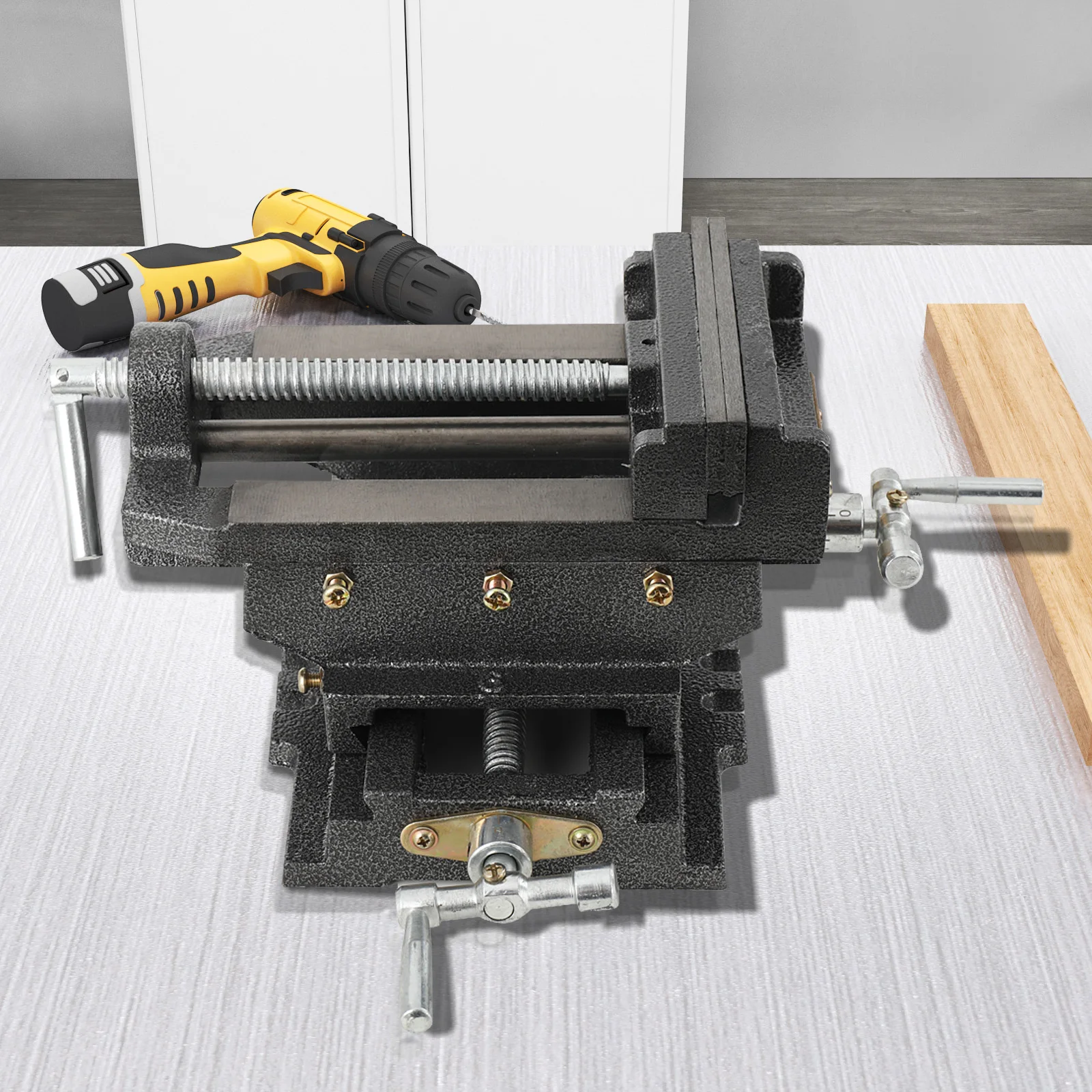 Cross Sliding Drill Press Vise Heavy Duty Cross Vise Clamp Vise Metal ...