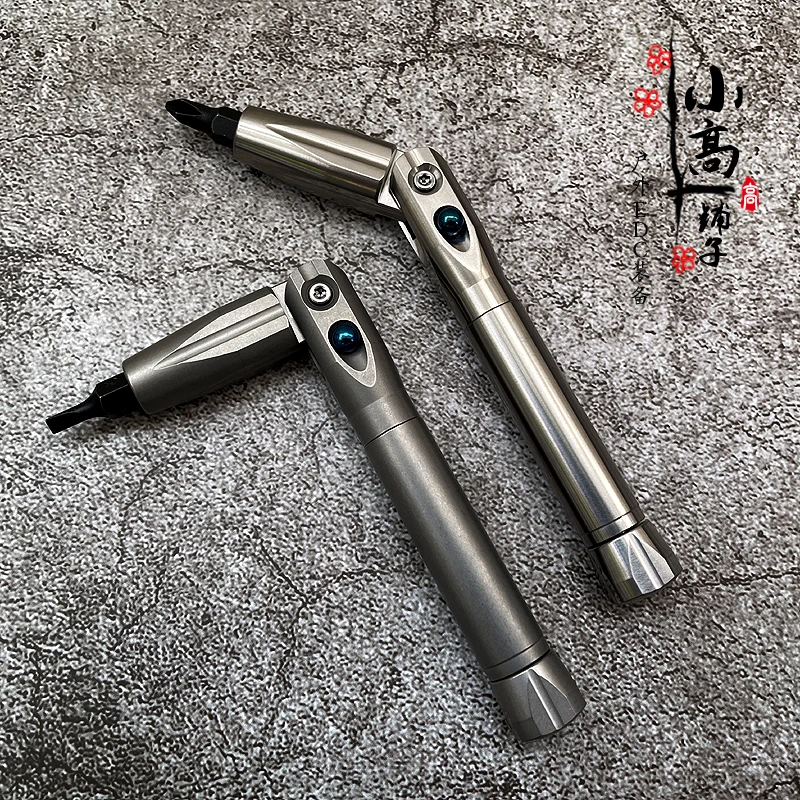 Titanium Alloy Folding Multi-Angle Screwdriver, Portable EDC Tool for ...