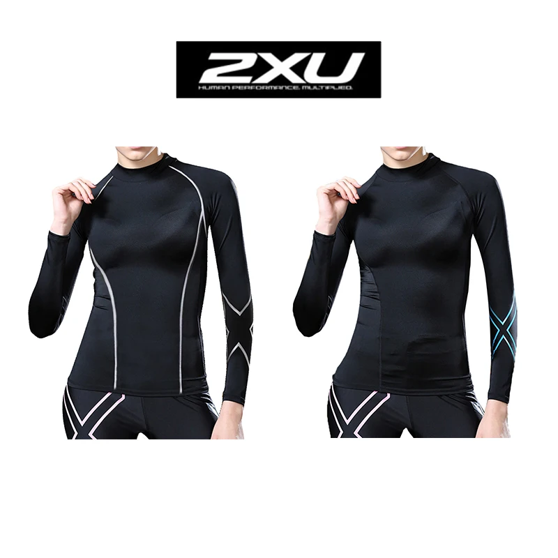2XU-Women-s-compressed-long-sleeve-top-quick-dry-clothes-running-sports ...