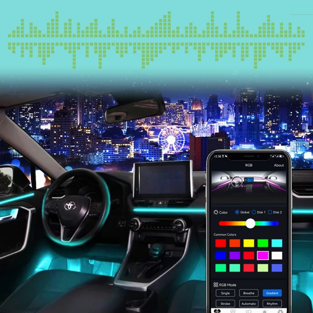 For-2023-Lexus-RZ-Full-Color-Streamer-Car-Ambient-Lights-RGB-64-color ...