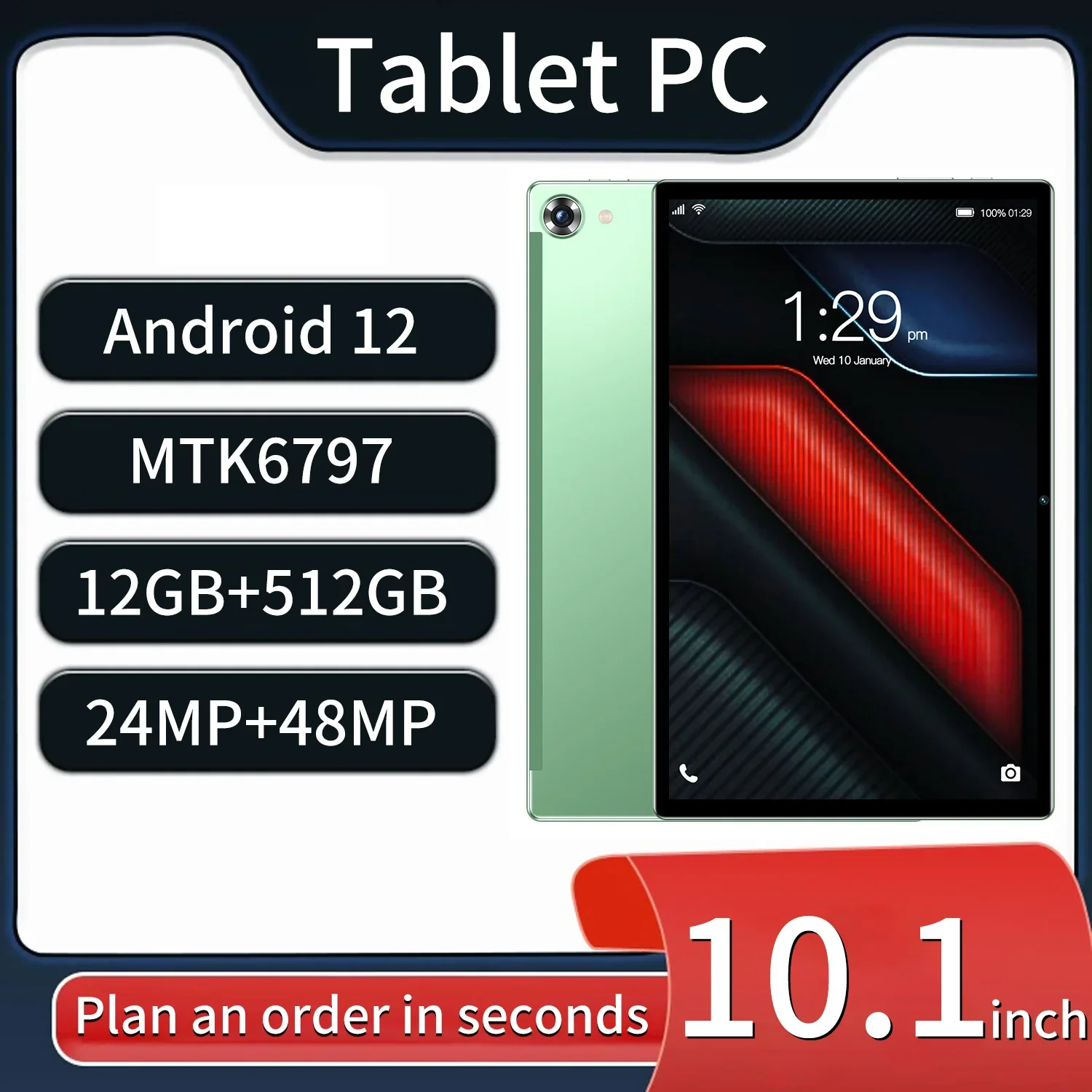 2023-Gobal-Version-Android-Tablet-PA13-10-1-Inch-Android-12-Bluetooth ...