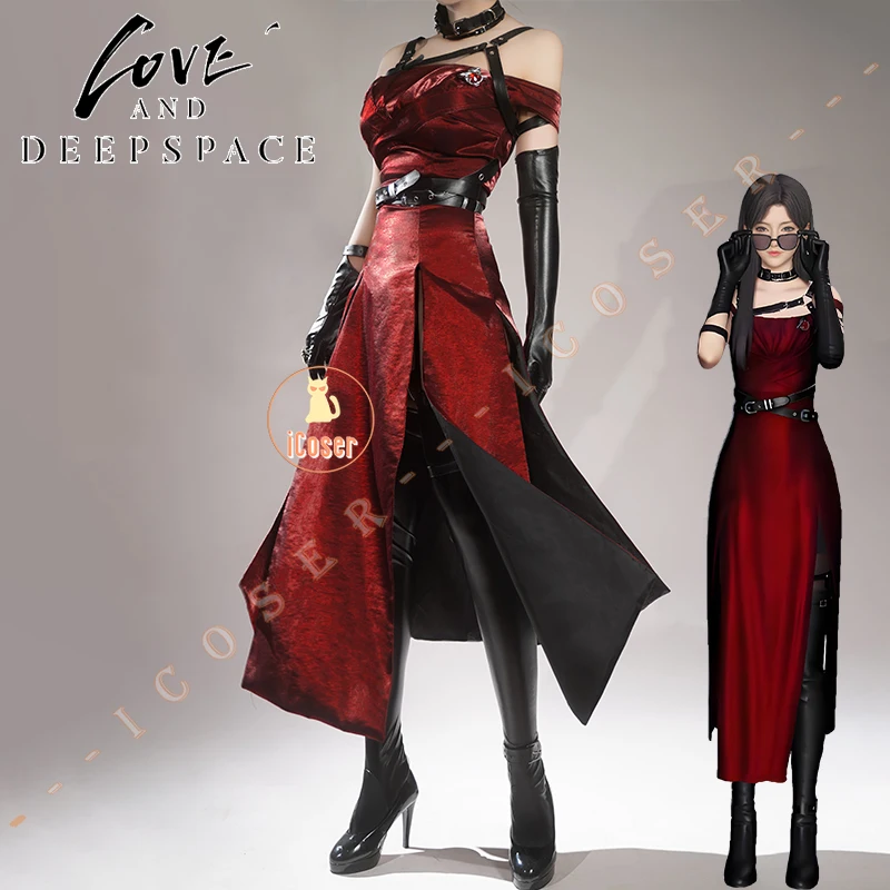 Love-and-Deepspace-Heroines-Cosplay-Costume-Red-Dress-Enchanting-Veil ...