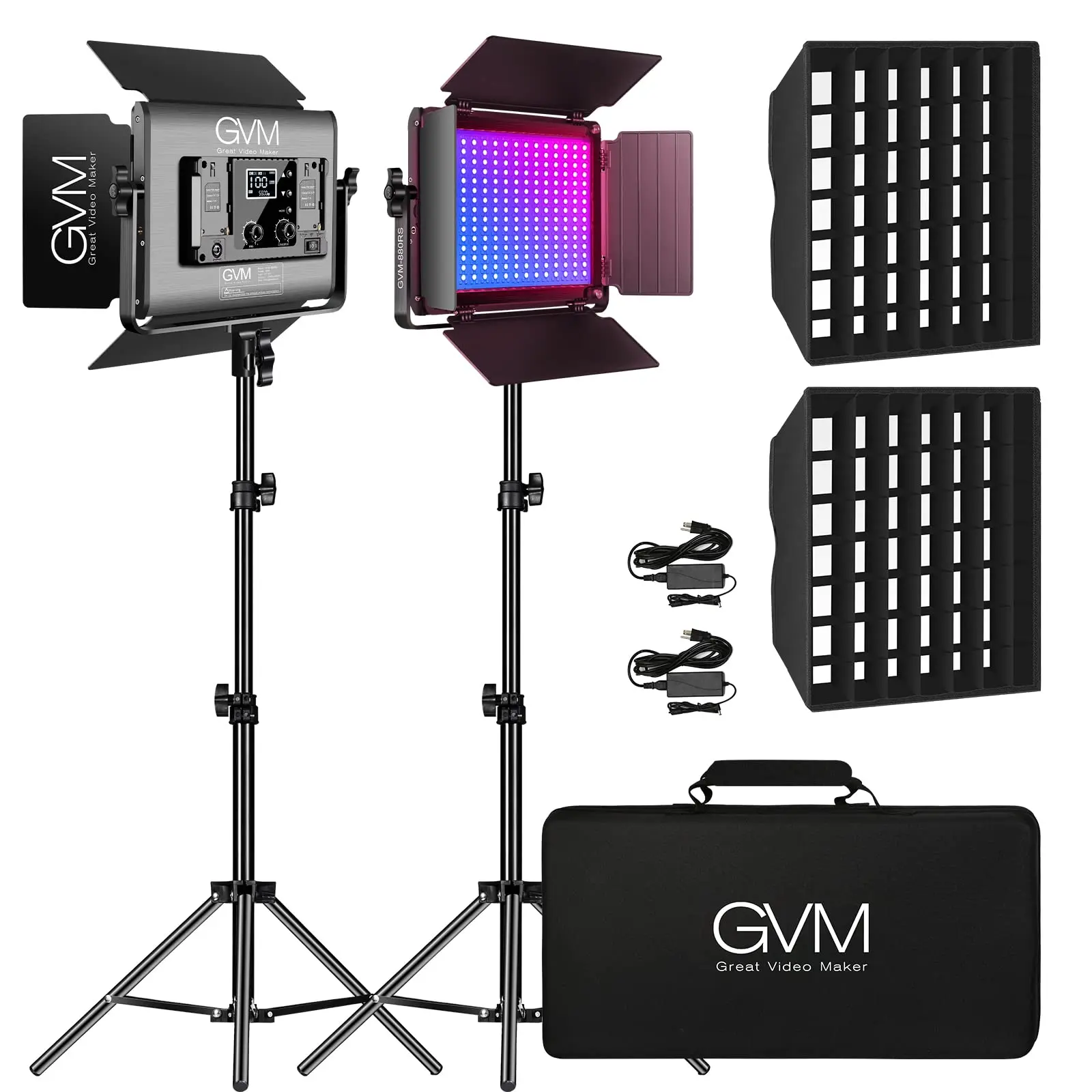 GVM-RGB-LED-Video-Light-with-Softbox-60W-Photography-Studio-Lighting ...