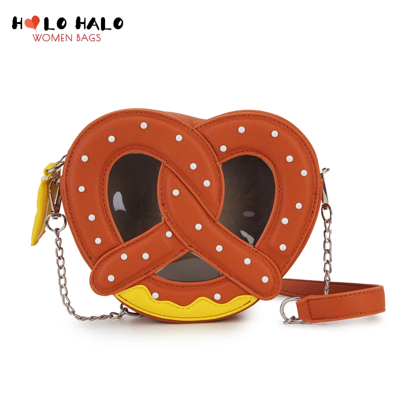 Novel-Pretzel-Bread-Design-Shoulder-Bag-for-Women-Small-Food-Shape ...