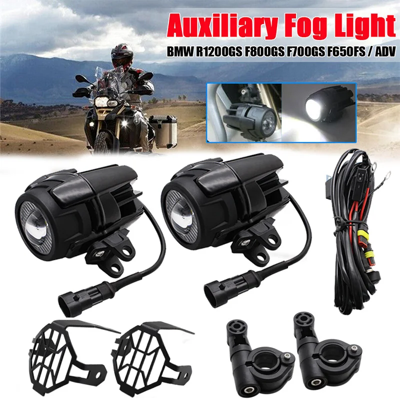 Motorcycle-LED-Spotlight-Headlight-Motorcycle-LED-Fog-Lights-For-BMW-R1200GS-R1250GS-Adv-F800GS ...