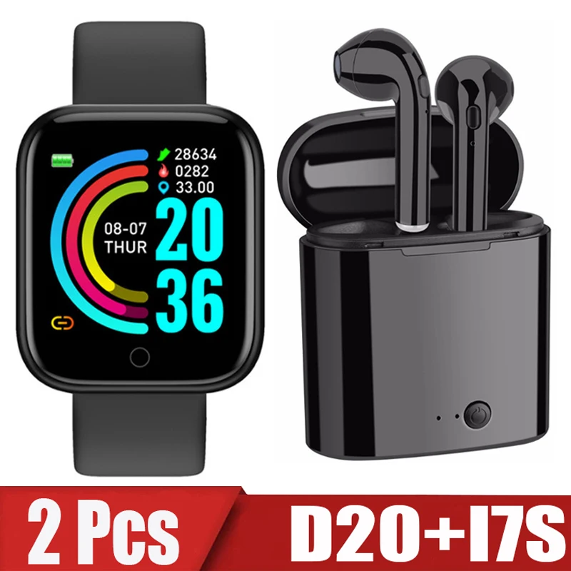 Reloj-inteligente-D20-para-hombre-y-mujer-pulsera-digital-con-Bluetooth ...