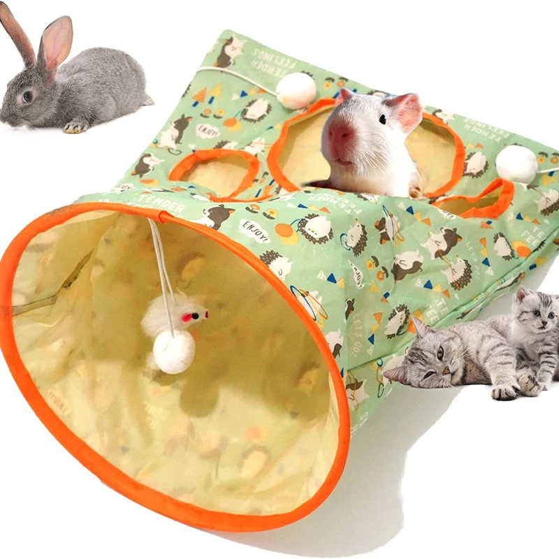 With-Ball-Cats-Tunnel-Bag-Pet-Cat-Toys-Play-Tube-Kitty-Training ...