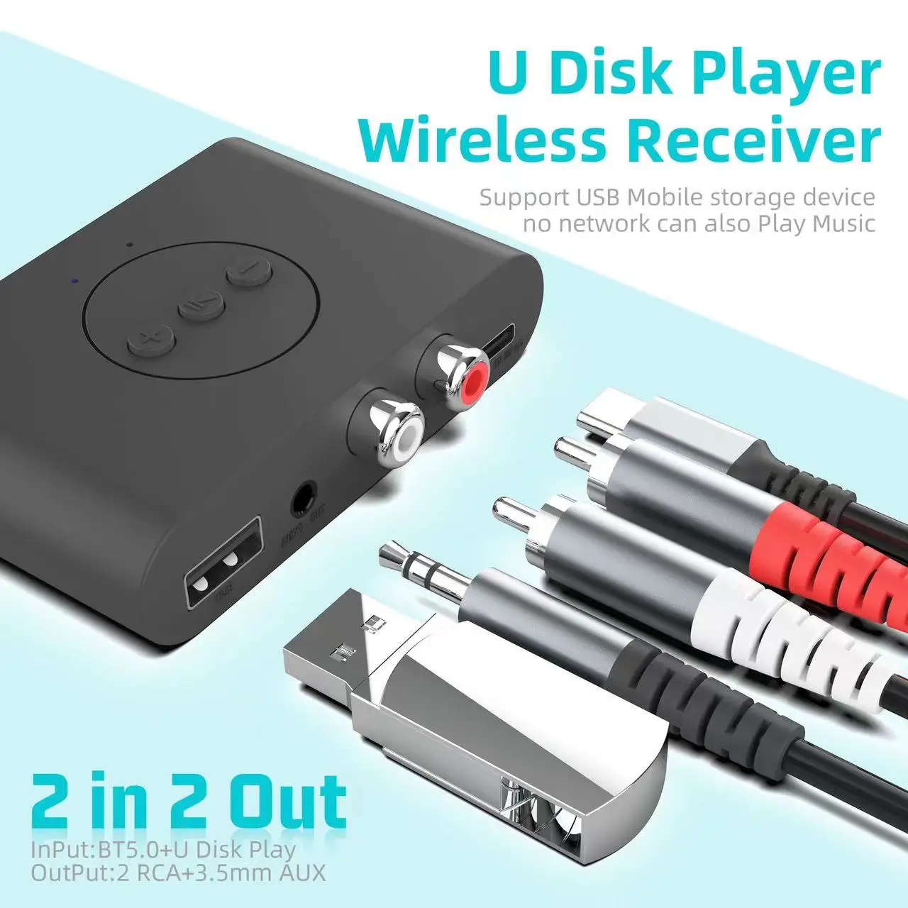 B21-NFC-Bluetooth-Music-Receiver-Car-Hands-Free-Support-USB-Flash-Drive ...