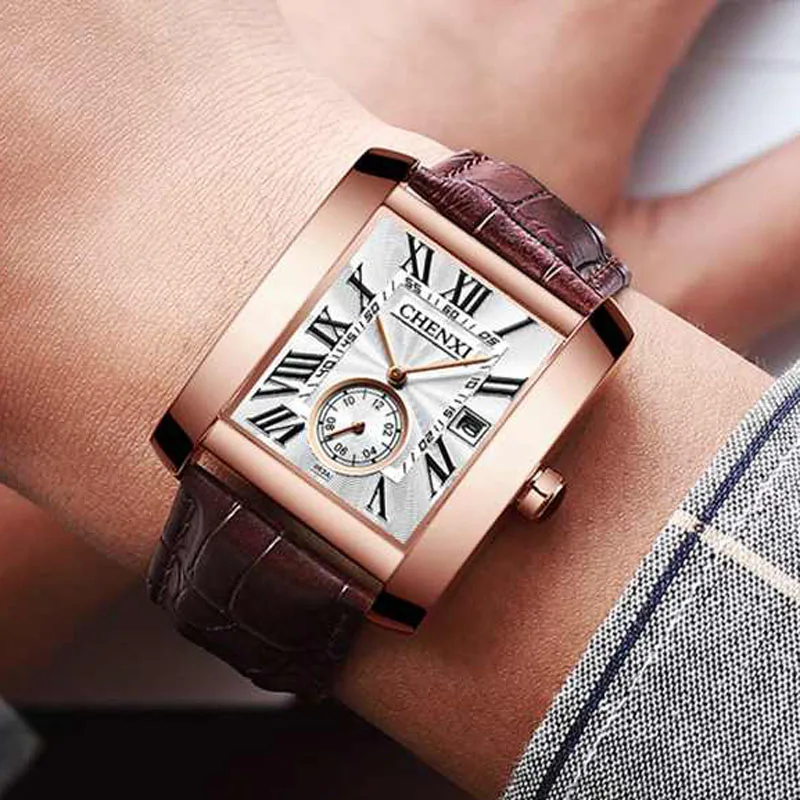 Relogio Masculino CHENXI Minimalist Watch Fashion Small Square Face ...