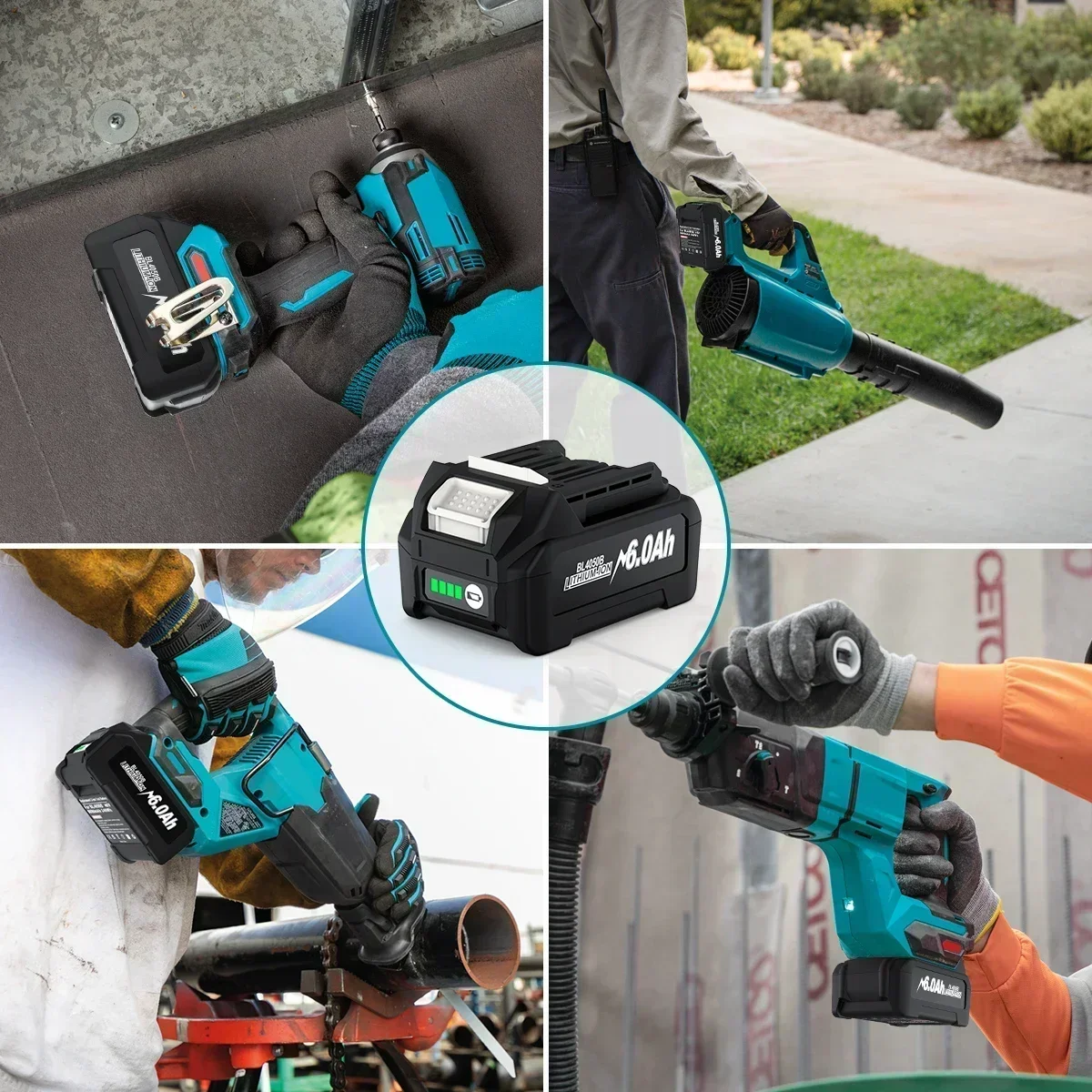 Для Makita 40 В аккумулятор 6,0 Ач литий-ионный аккумулятор для XGT 40 ...