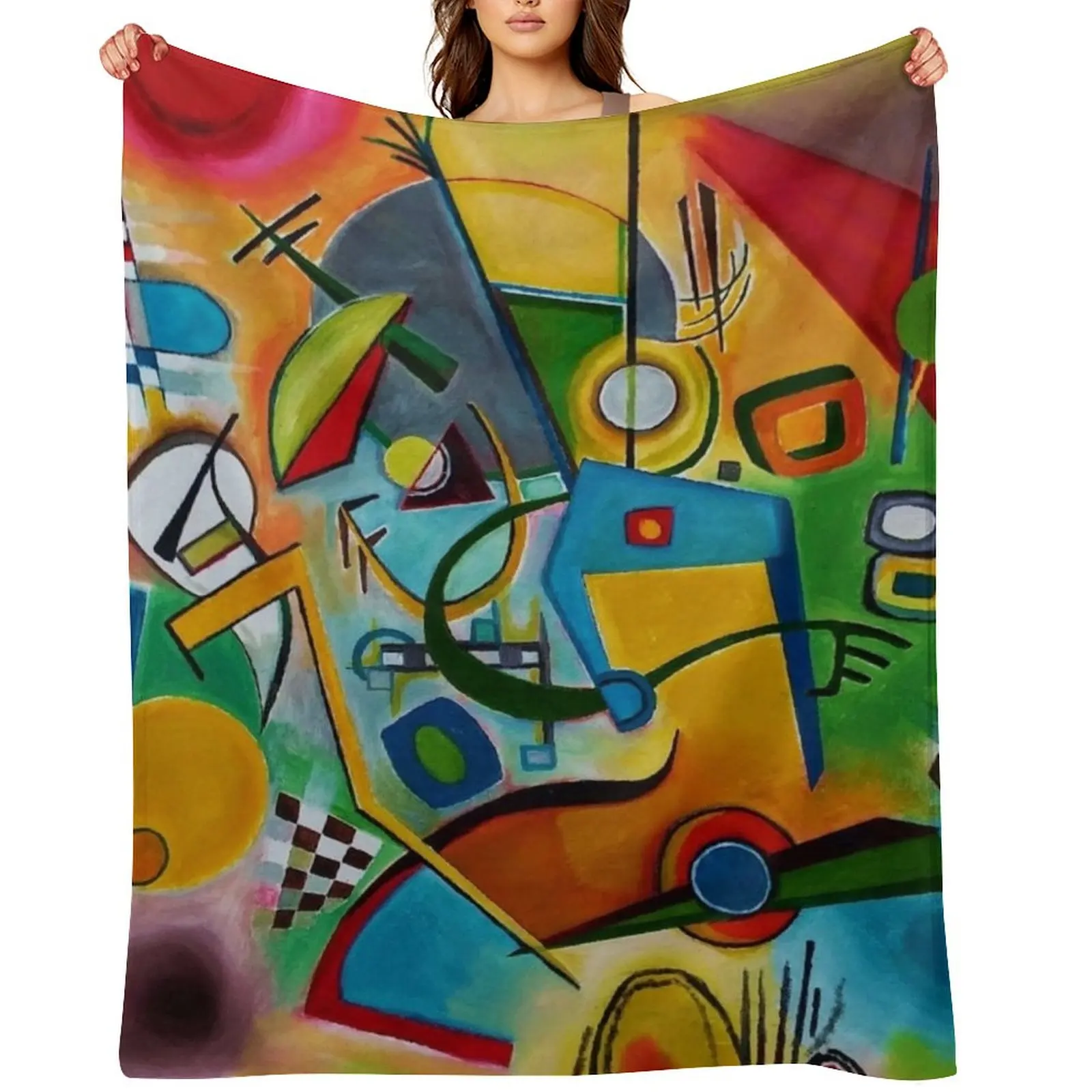 Kandinsky abstract art Throw Blanket Tourist halloween Decorative Sofa ...