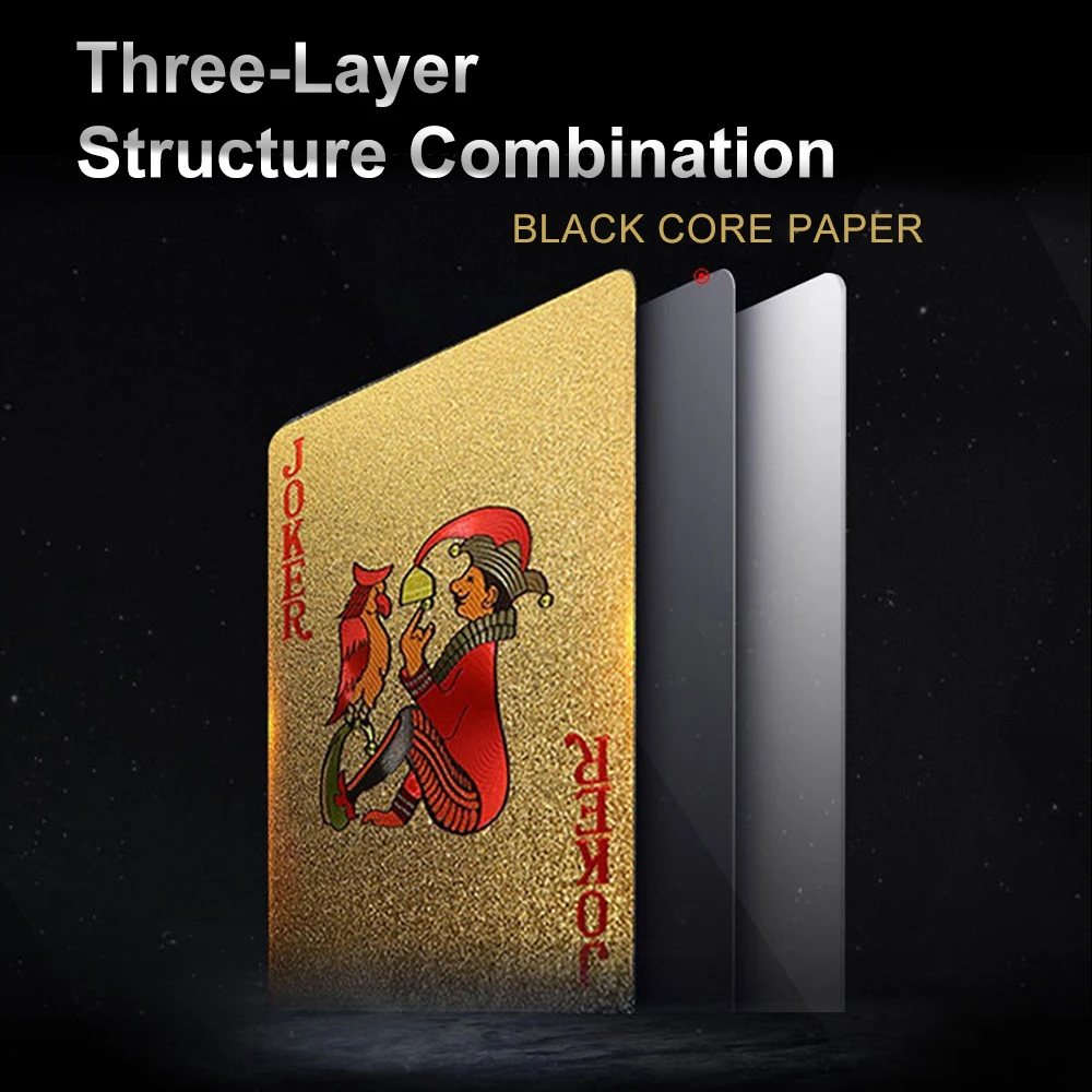 Gold-Foil-Poker-Card-Europe-Style-Plastic-Playing-Cards-Waterproof-Card ...