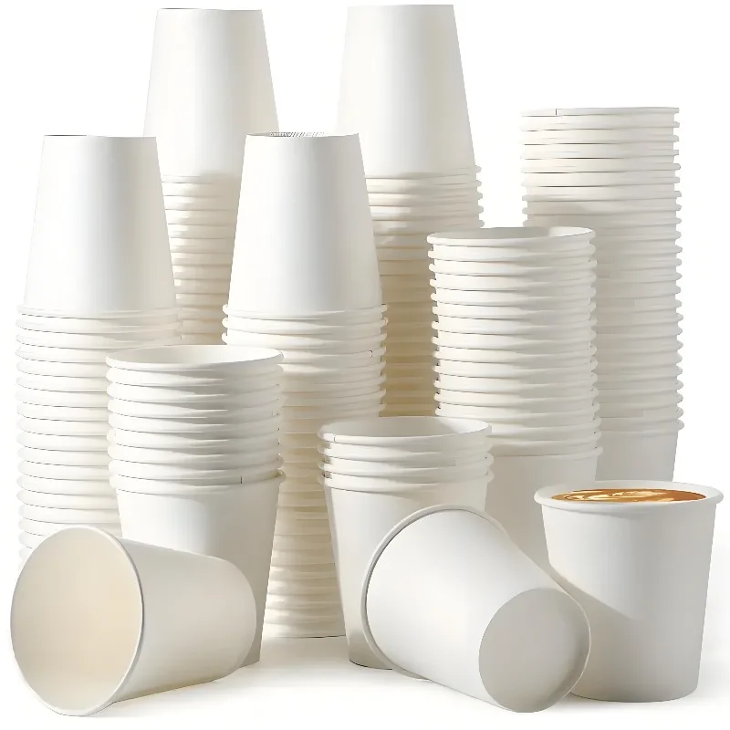 50/100PCS Disposable Small Paper Cups Perfect for Office Coffee Shops ...