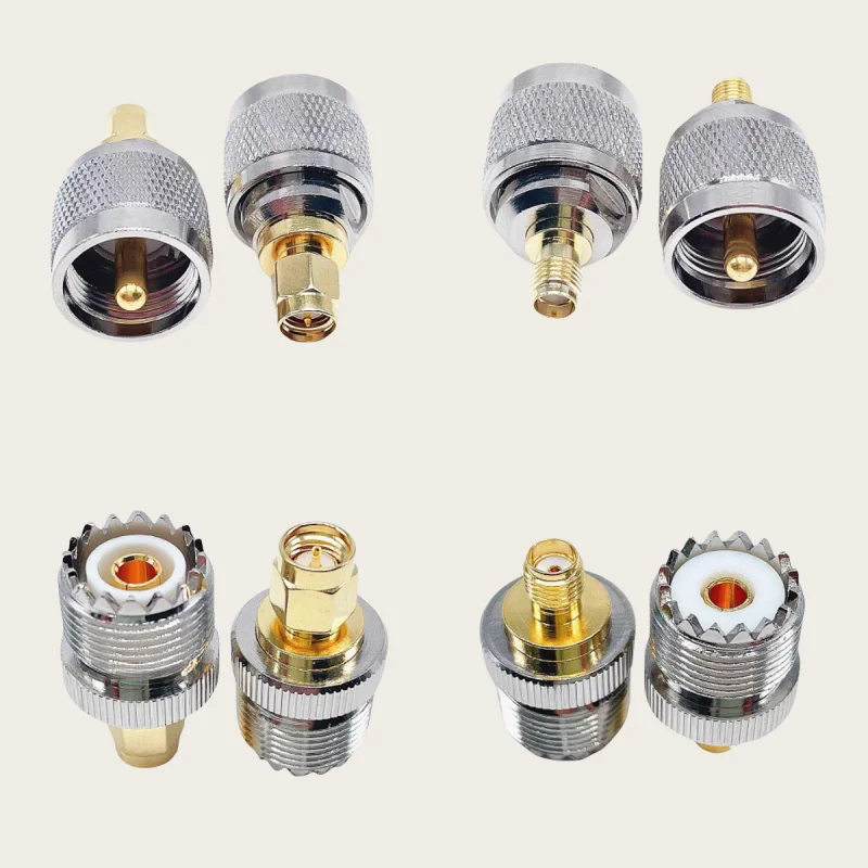 1pcs-Connector-SO239-PL259-UHF-to-SMA-Male-Plug-Female-Jack-RF-Straight ...