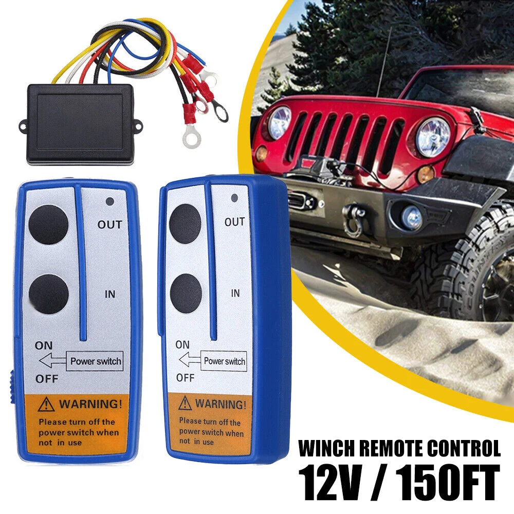 12V-250A-Winch-Remote-Contactor-Winch-Control-Solenoid-Relay-Twin ...