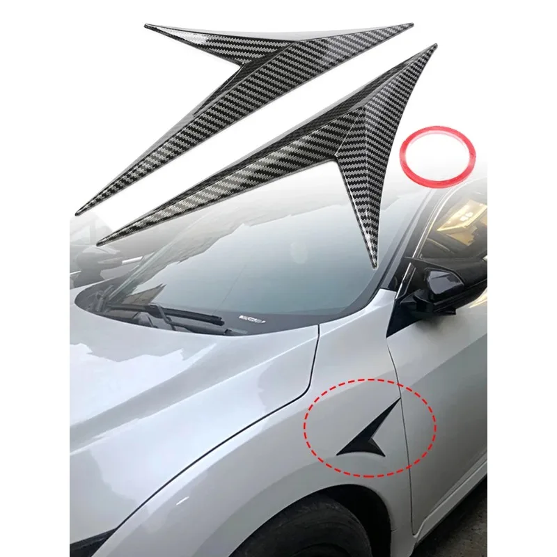 1pair V Shape Universal Fits Car Side Fender Vent Sticker Car Body ...