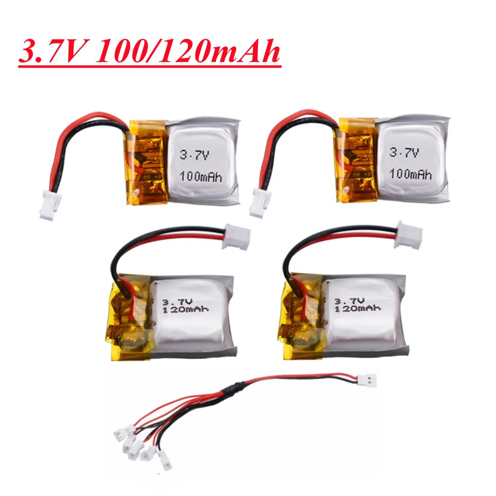 3.7V 100mAh 120mAh Lipo Battery For FQ777-124 Wltoys V272 V282 V292 for ...
