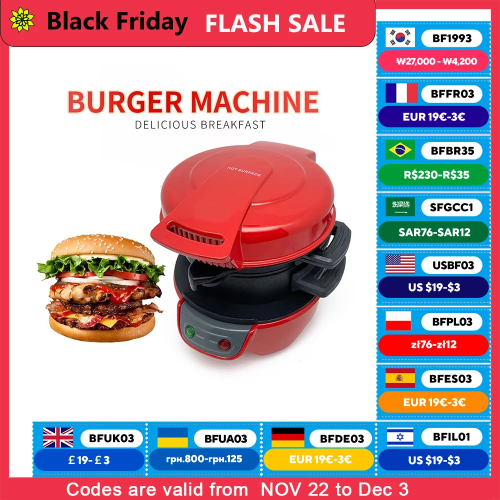 Household-Breakfast-Machine-Hamburg-Sandwich-Maker-With-Egg-Cooker-Ring ...