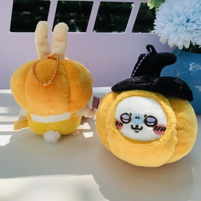 Usagi Halloween Pumpkin Head Plush Keychain - Chiikawa Plush