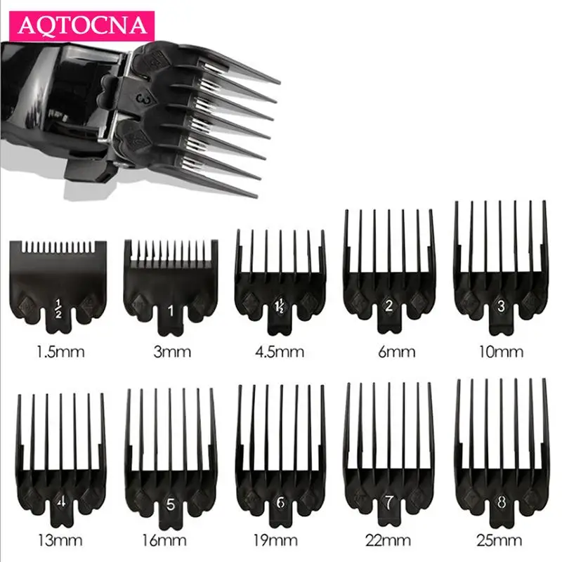 10PCS-Set-Hair-Clipper-Combs-Guide-Kit-Multi-color-Plastic-Hair-Trimmer ...