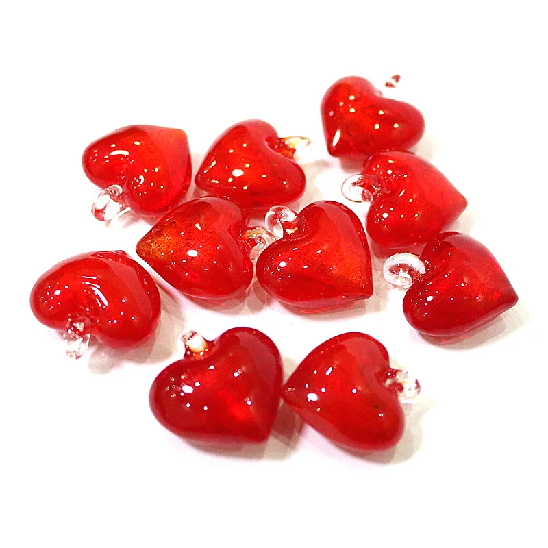2pcs-Mini-Red-Glass-Heart-Charms-Pendant-Cute-Love-Shape-Ornaments-for ...