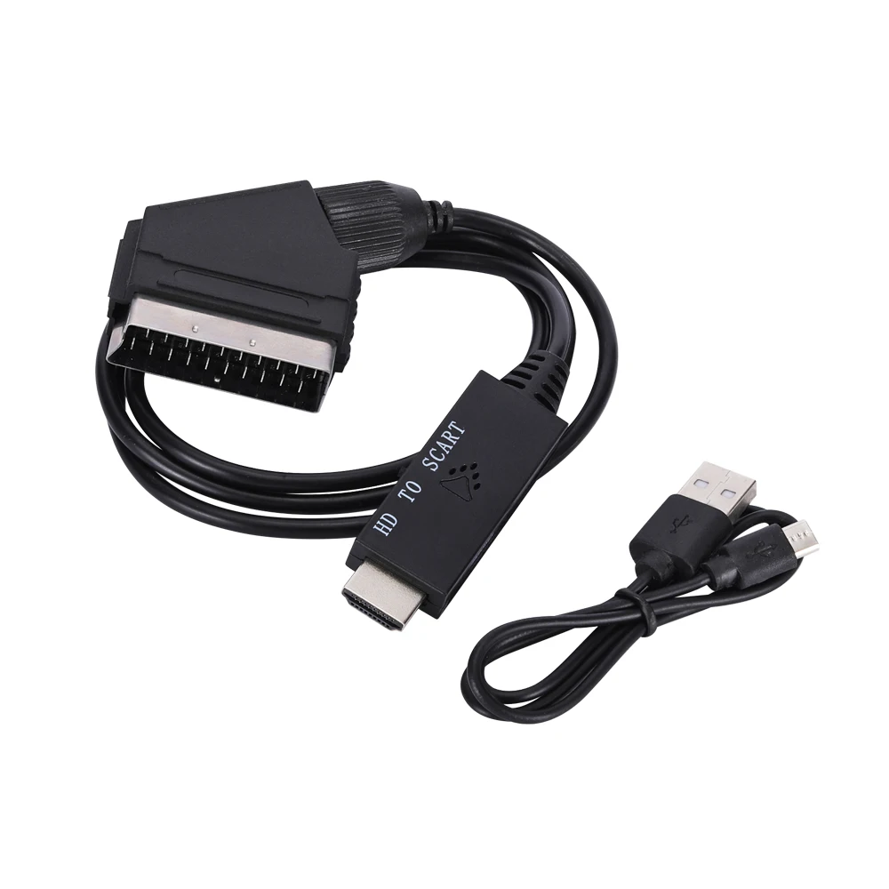 Adaptador HDMI Compatible con SCART, convertidor exclusivo de Audio y ...