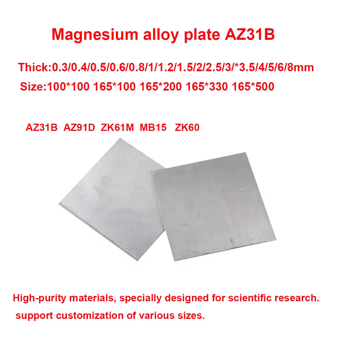AZ31B Magnesium Alloy Sheet for Scientific Research: Real-World Use in ...
