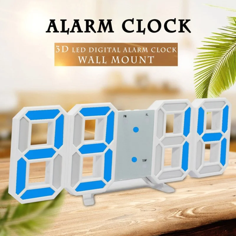 Creative-3D-LED-Digital-Alarm-Clock-Mini-Wall-Clock-Desktop-Desk-Clock ...