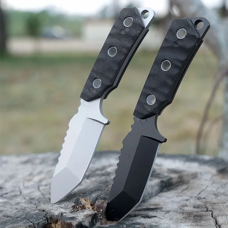 Blackening-Titanium-Plating-Stainless-Steel-Sharp-G10-Handle-Fixed ...