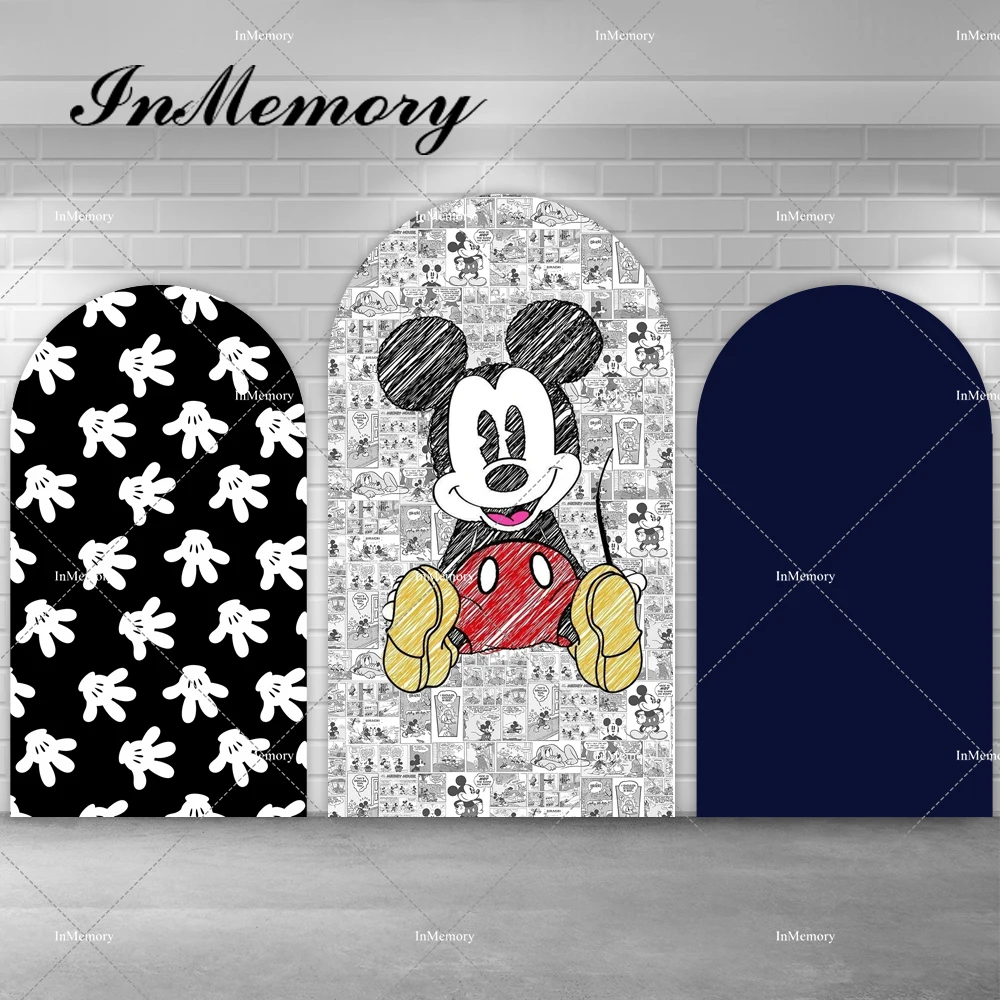 Retro-Comic-Mickey-Mouse-Arch-Cover-Backdrop-for-Boys-Baby-Shower-1st ...